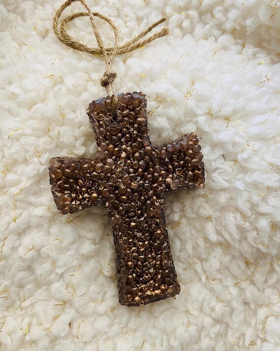 Glitter cross car freshie. | Etsy