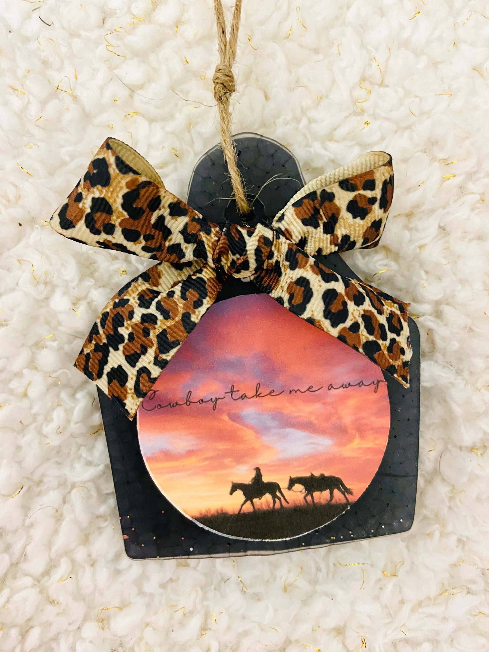 Cowboy Take Me Away Cow Ear Tag Western Car Freshie - Etsy