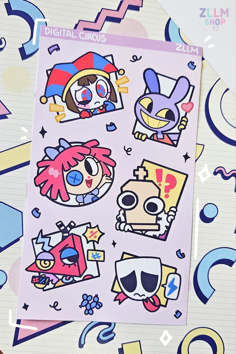 Digital Circus: Sticker Sheet - Etsy