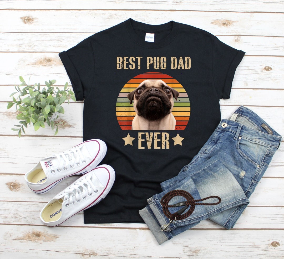 Mens Retro Vintage Best Pug Dad Ever Father's Gift - Etsy