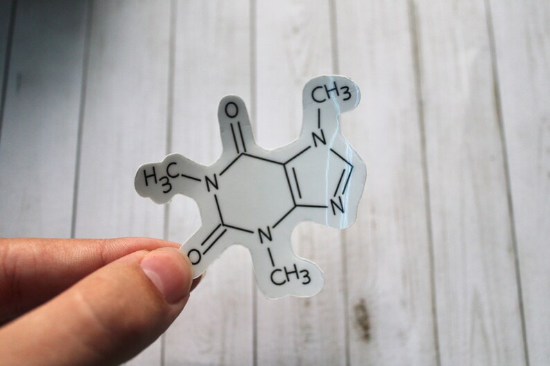 Caffeine Molecular Structure Sticker – Waterproof Laptop Decal - Etsy