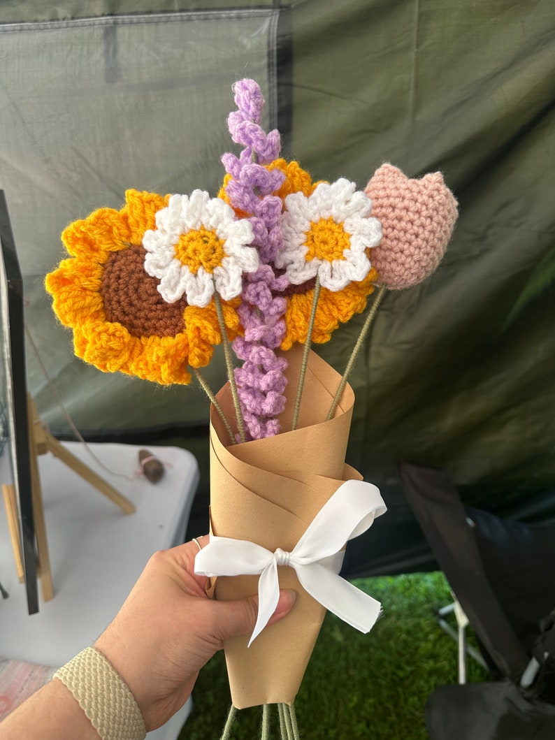 Custom Crochet Flower Bouquet, Handmade Forever Flower - Etsy
