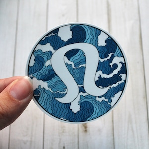 Blue Waves Lululemon Sticker- Lululemon Sticker- Vsco Sticker- Laptop ...
