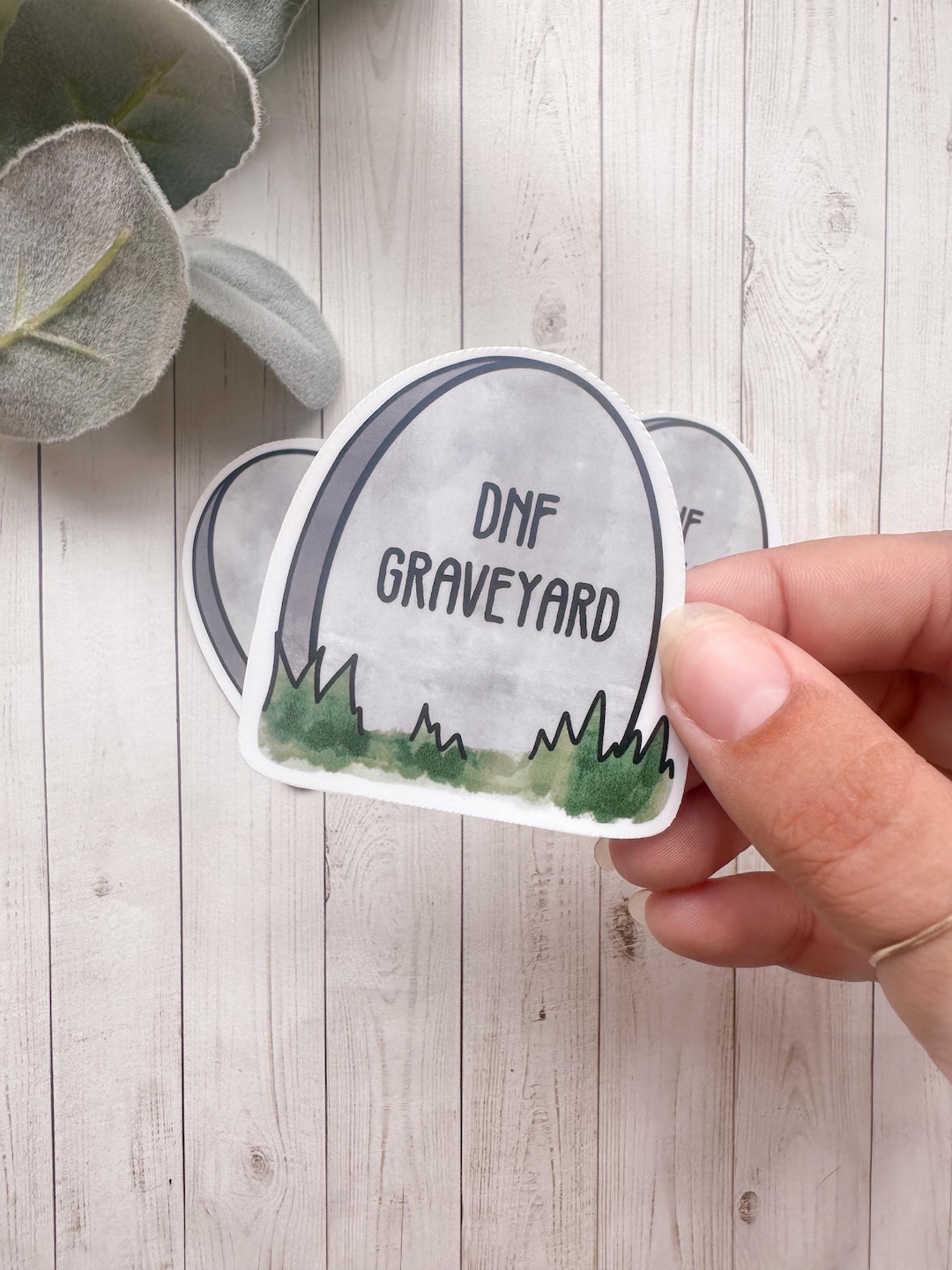 DNF Graveyard Sticker- Bookish Sticker- Kindle Sticker- Laptop/ Water ...