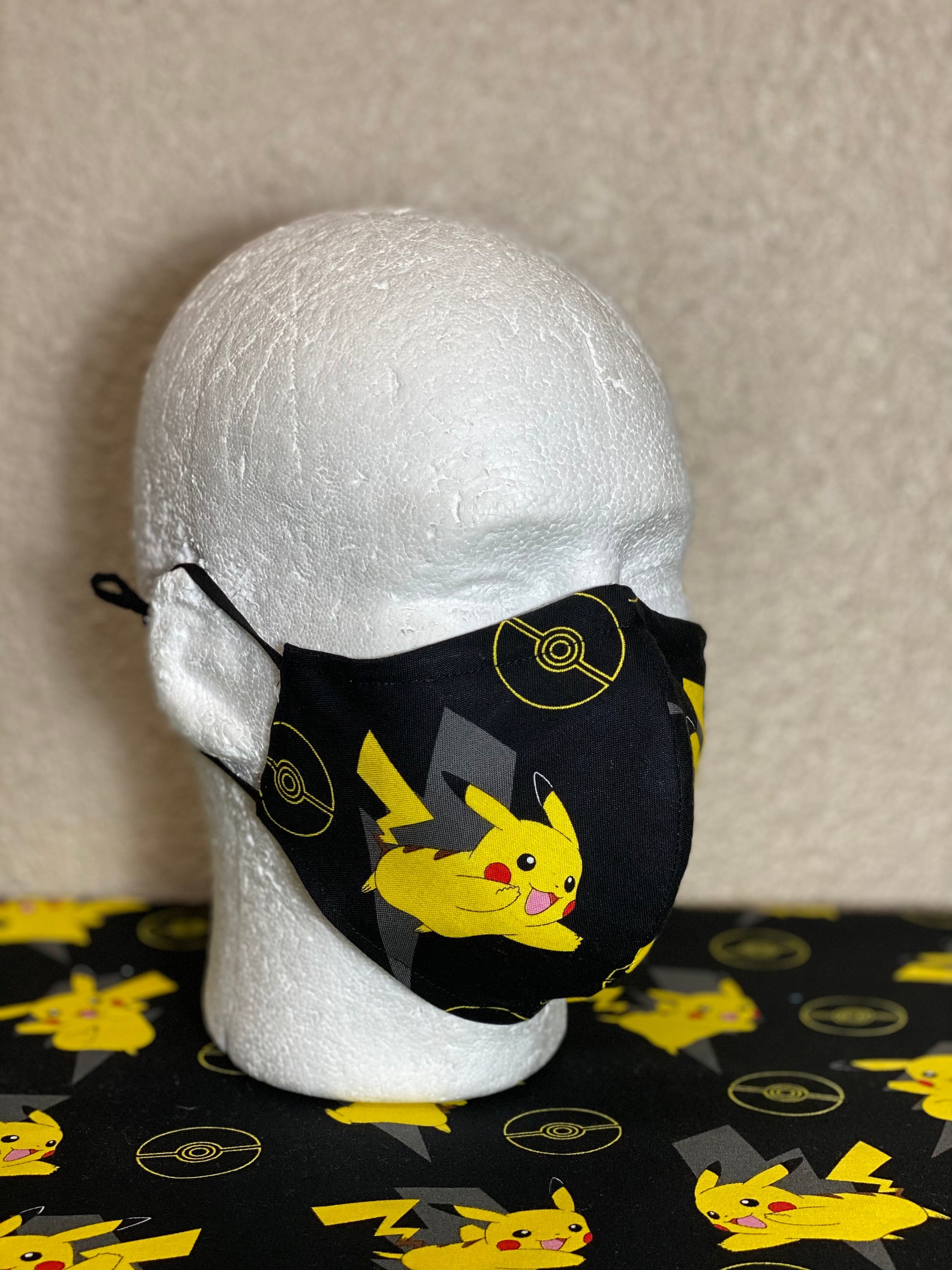 Pokemon Face Mask with nose wire Elastic with adjustable | Etsy