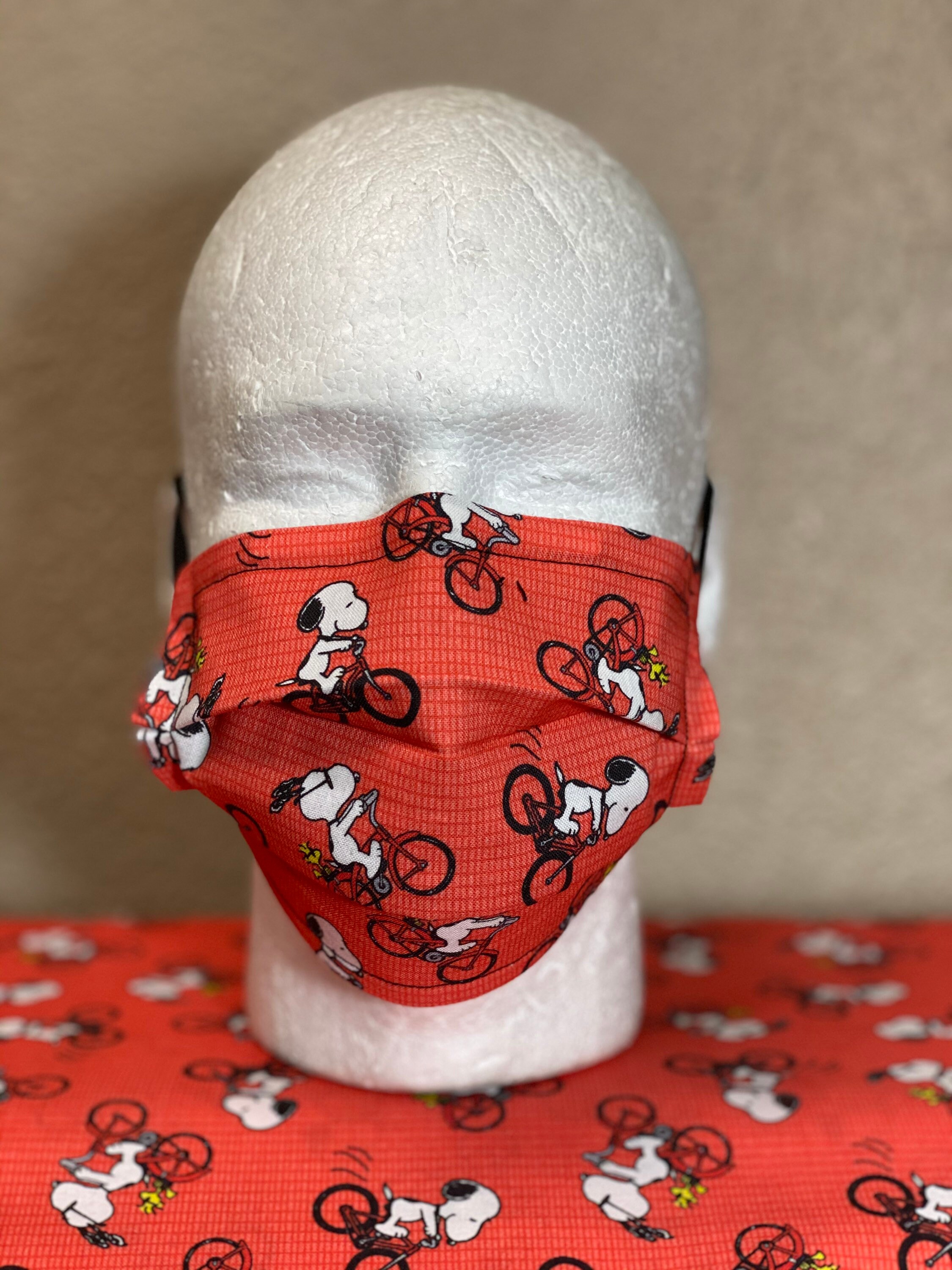 Snoopy Face Mask with nose wire Elastic with adjustable bead | Etsy