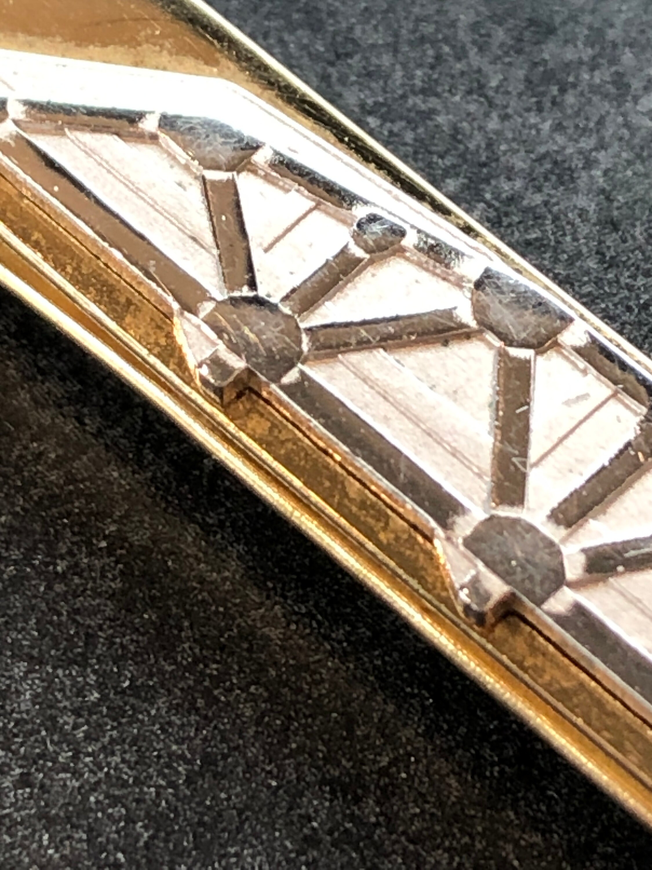 Tie Clip Steel Bridge Construction Silver- & Gold-tone Vintage Men's ...
