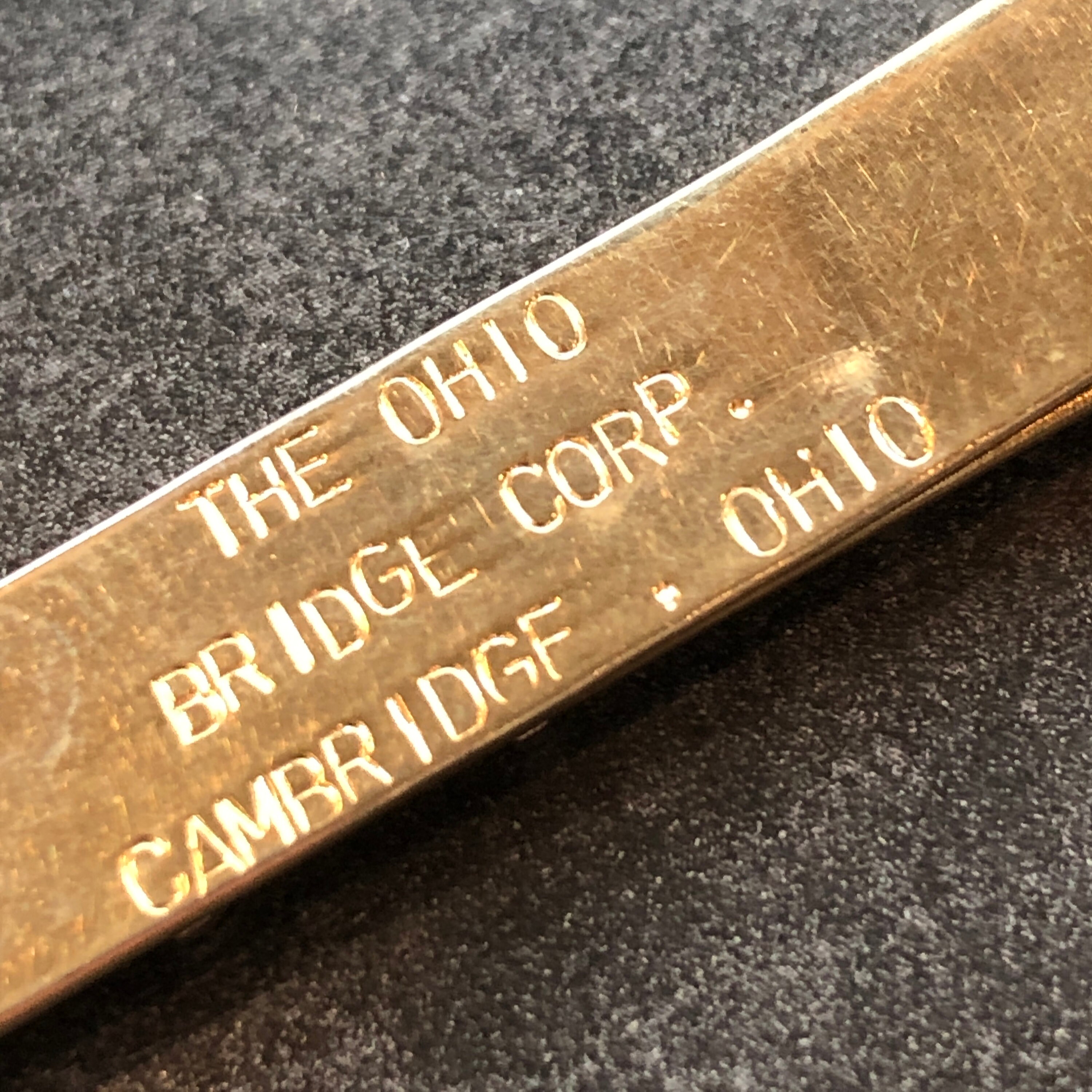 Tie Clip Steel Bridge Construction Silver- & Gold-tone Vintage Men's ...