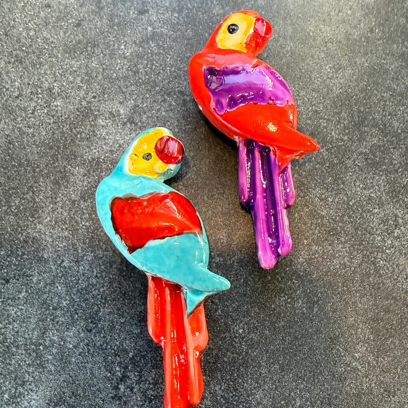Hand Painted Parrot - Etsy
