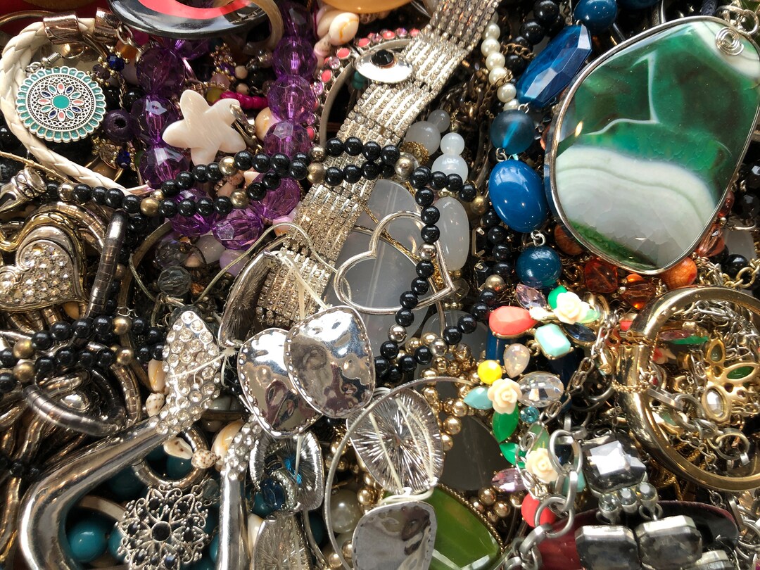 Lot 230: 5lbs. Crafting Junk Lot for Jewelry Making Re-purpose Beads ...