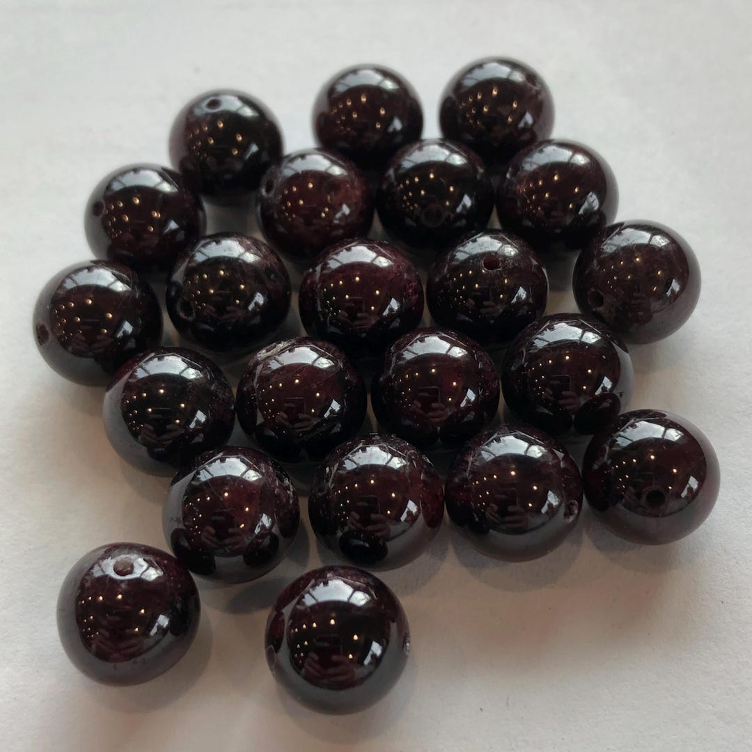 Beads 22 Deep Garnet Stone Balls for Crafting or Jewelry Making 3/8" - Etsy