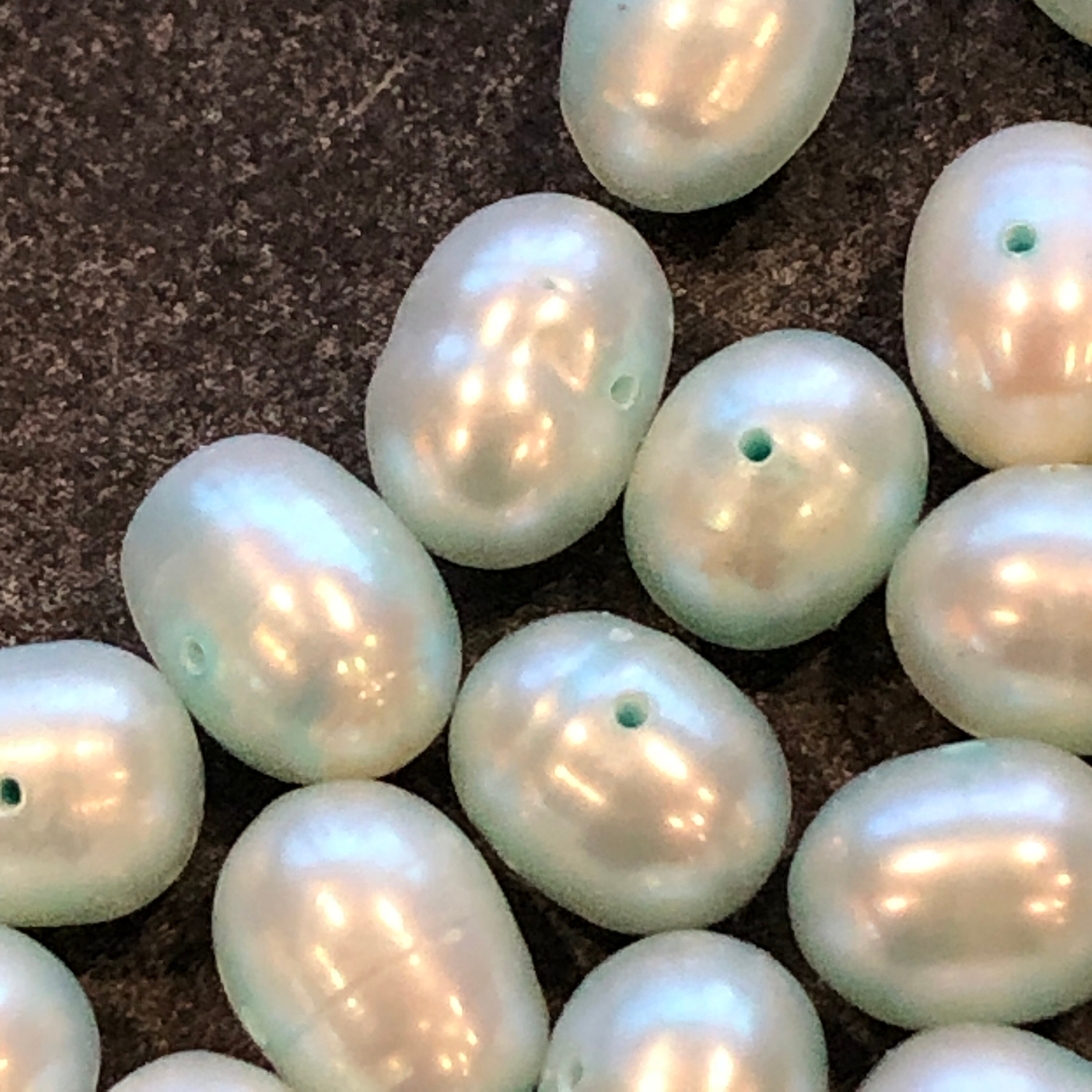 Beads 58 Pearls Baby Blue Oblong Shape for Crafting or Jewelry Making ...