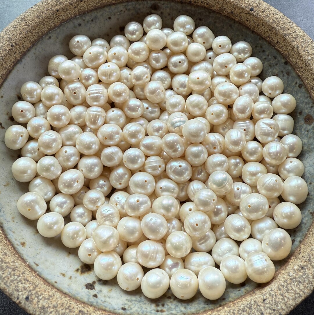 Beads 275 Pearls Off-white Color Organic Shapes for Crafting or Jewelry ...