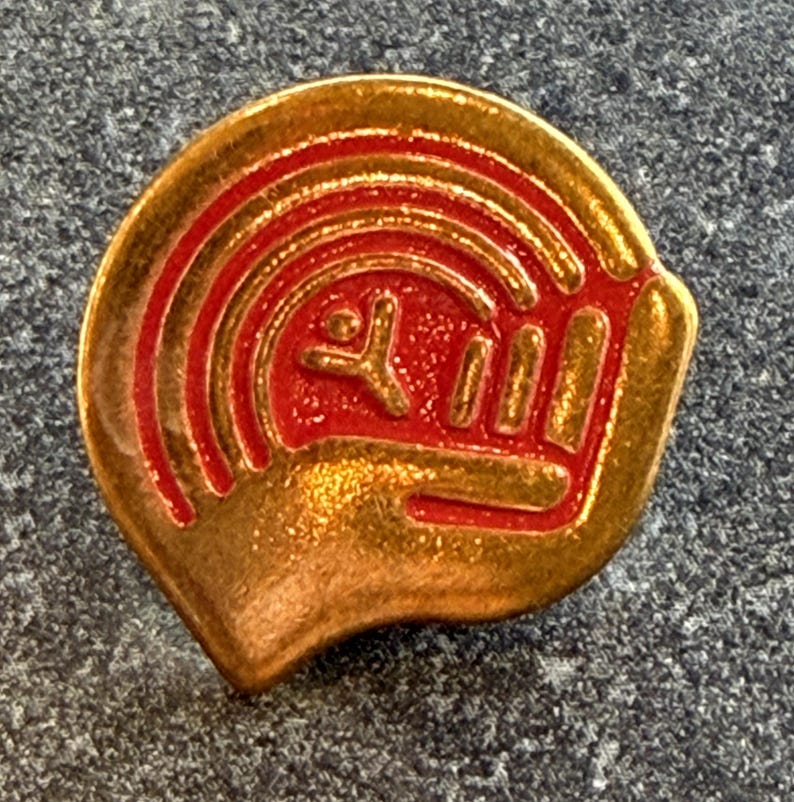 Lapel or Hat Pin VTG United Way 'helping Hands' Logo Red Enamel in Gold ...