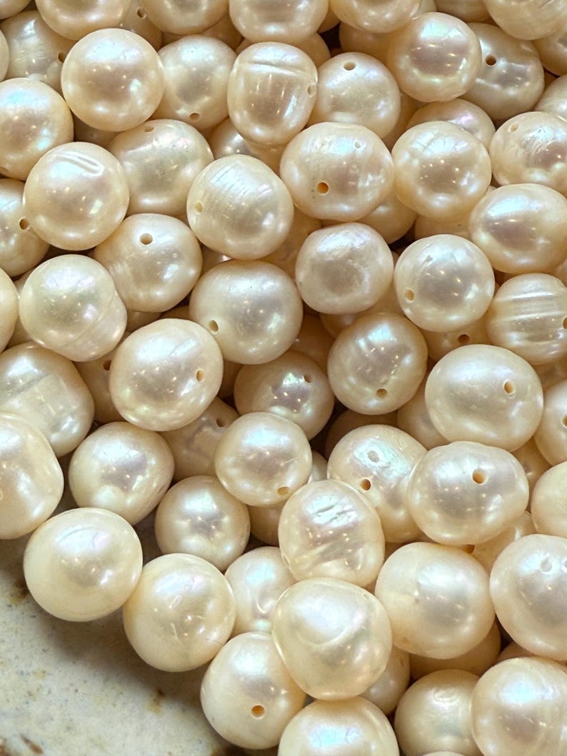 Beads 275 Pearls Off-white Color Organic Shapes for Crafting or Jewelry ...