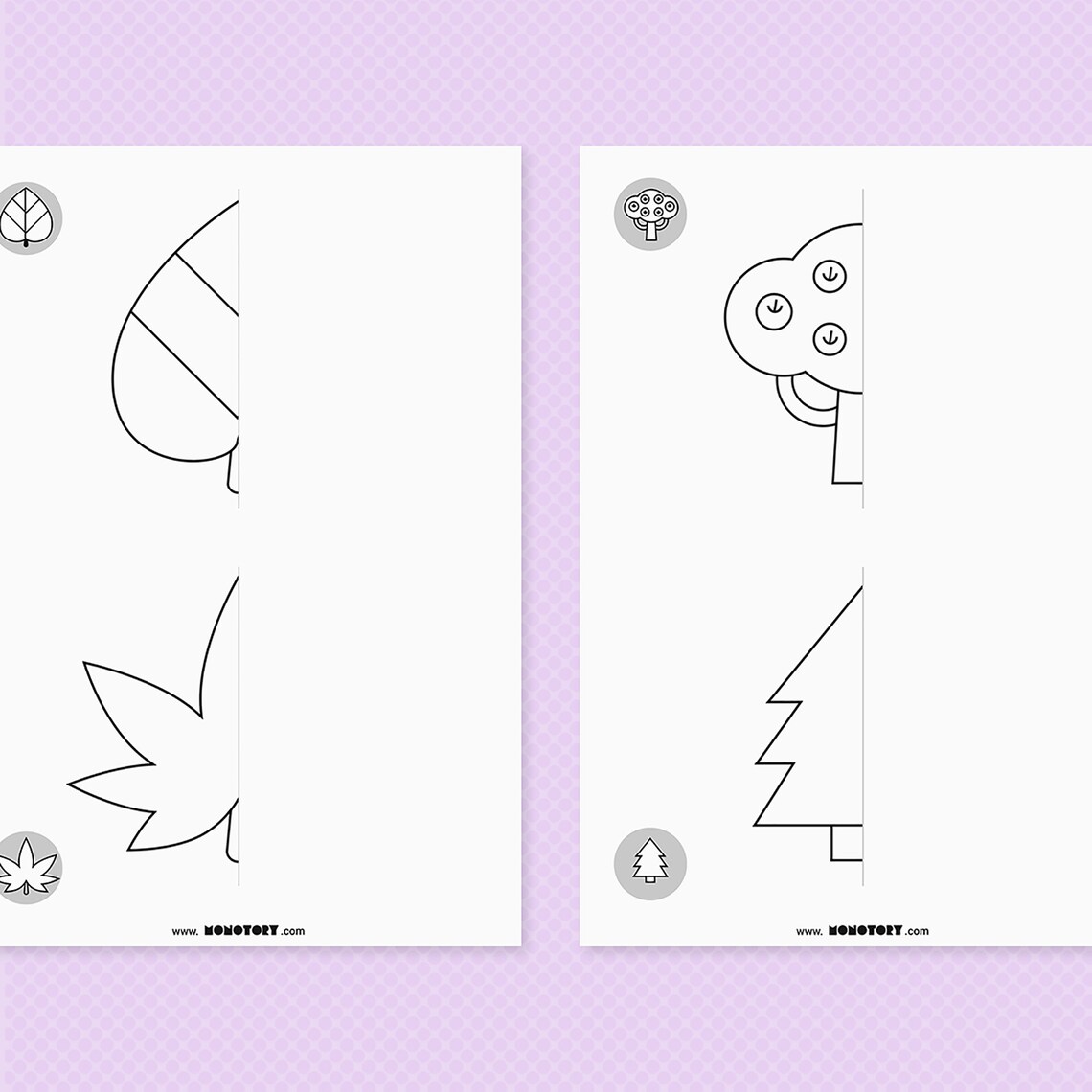 Preschool Symmetry Drawing Preschool Worksheet Basic Set-2 | Etsy