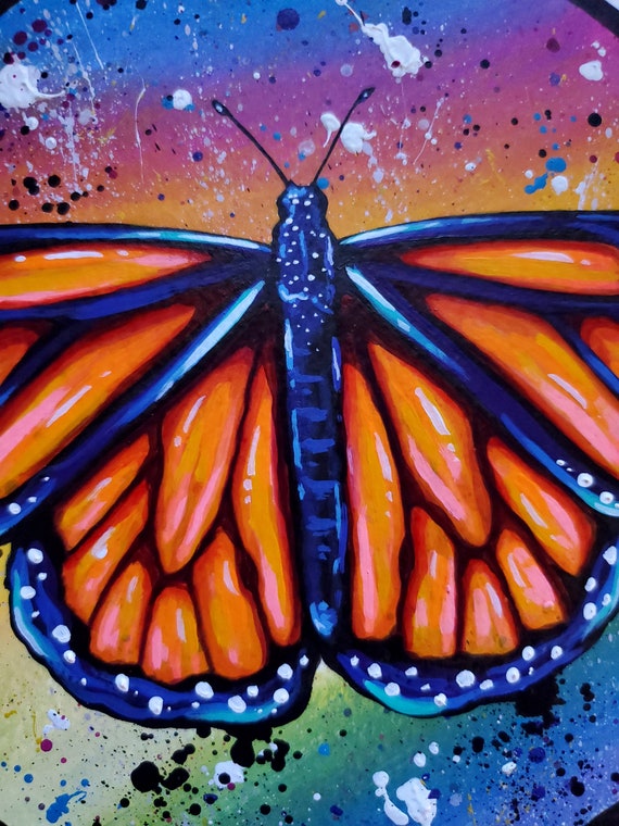 Monarch Butterfly Painting Abstract