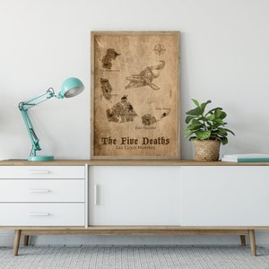 Jurassic Park the Five Deaths Map Poster Isla Sorna Site B Map Poster ...