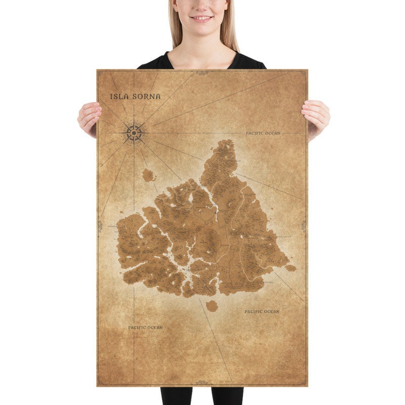 Jurassic Park Isla Sorna Map Poster Isla Sorna Site B Map - Etsy UK