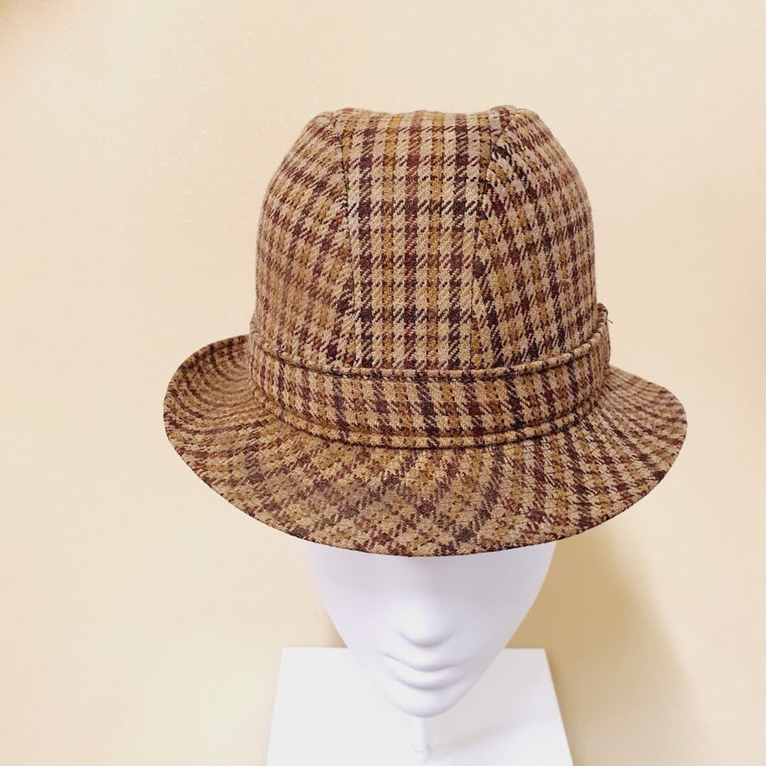 Old Mans Classic Vintage Tweed Deer Stalker Hat Dates 1960s Walking Hat ...