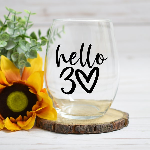 30th Birthday Glass - Etsy