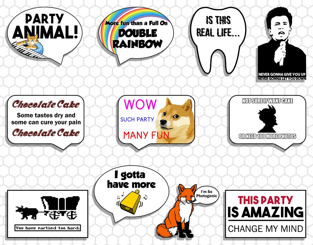 Classic Memes Photo Booth Props - Etsy