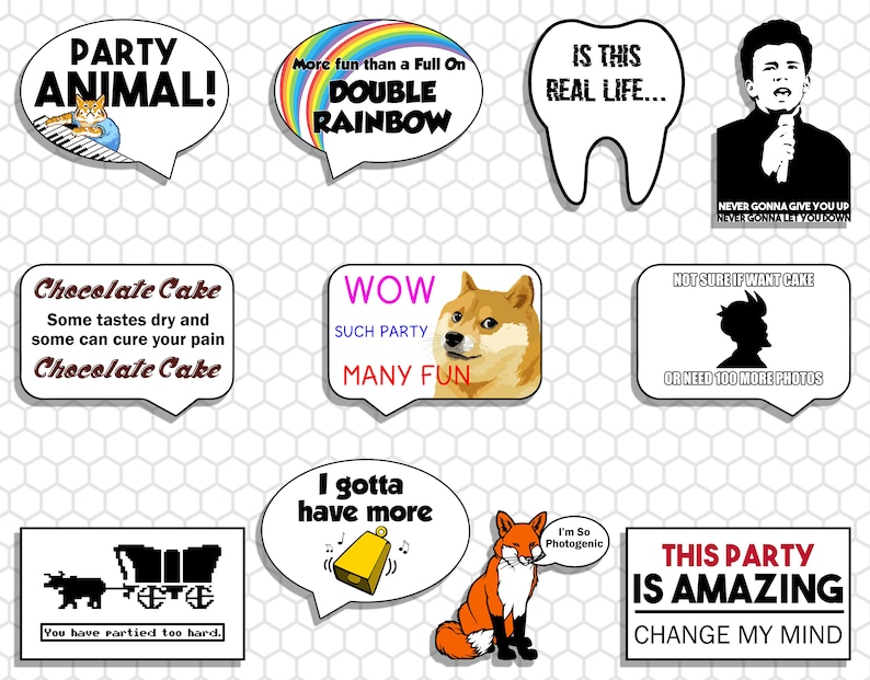 Classic Memes Photo Booth Props - Etsy
