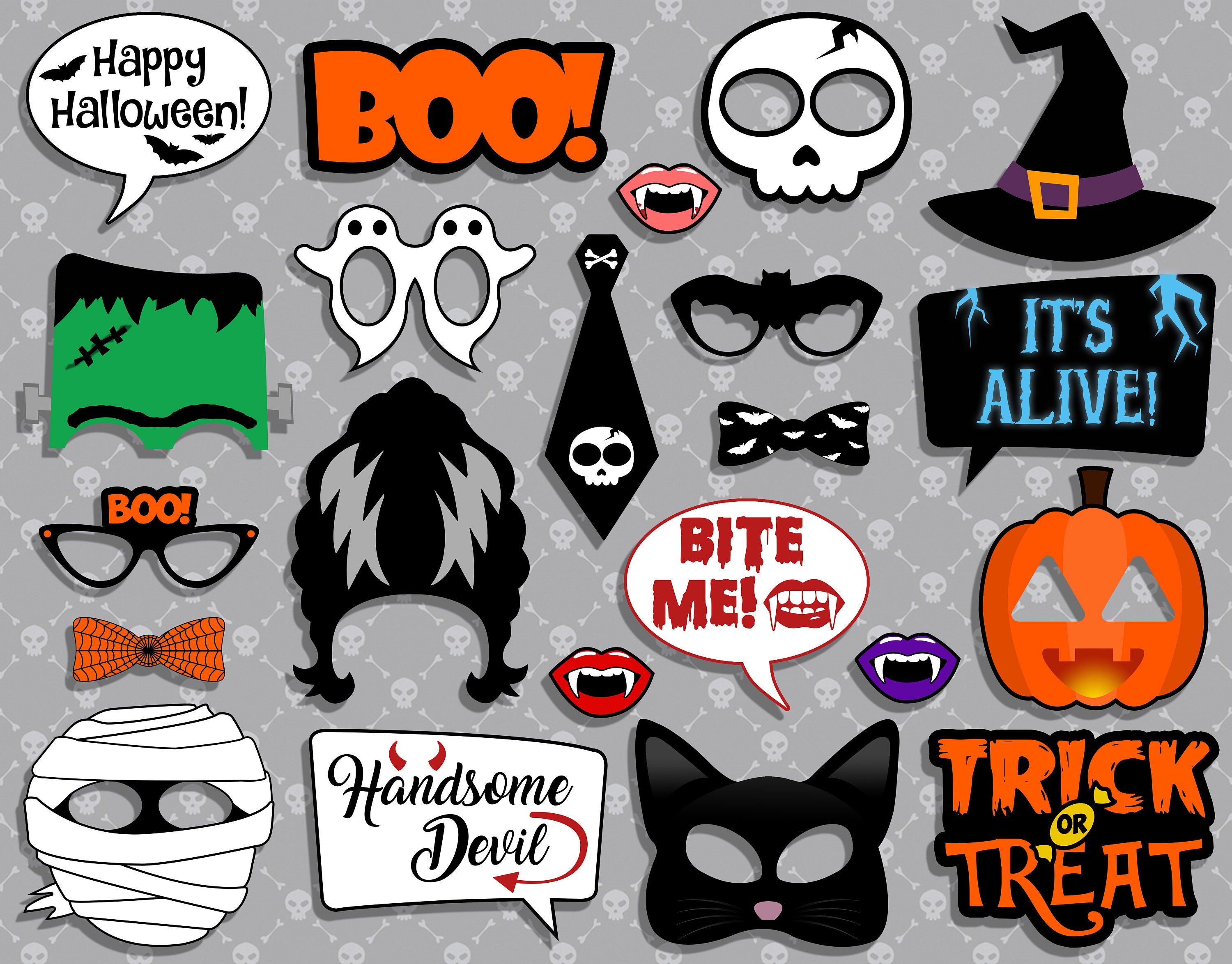 Halloween Photo Booth Props - Etsy