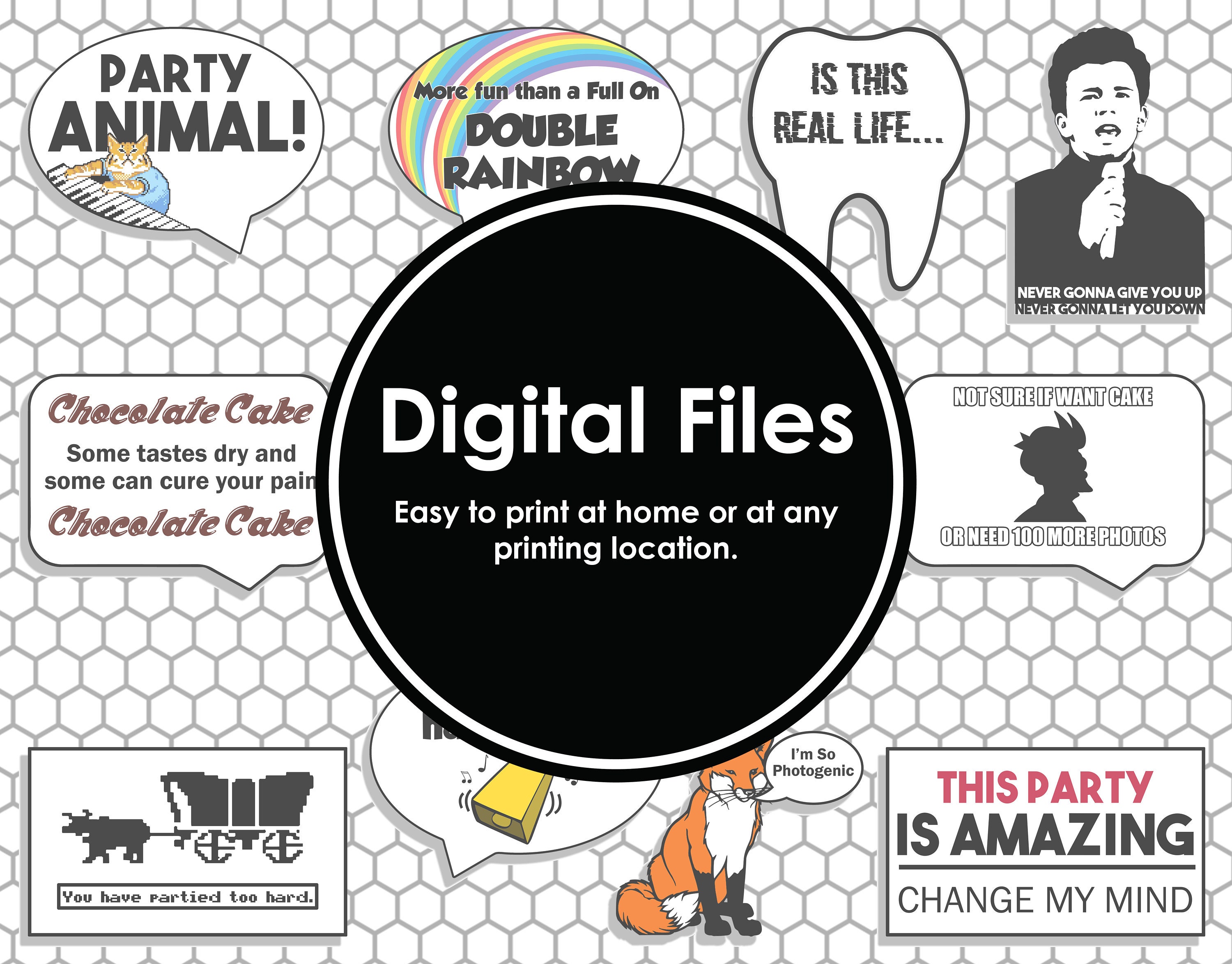 Classic Memes Photo Booth Props - Etsy