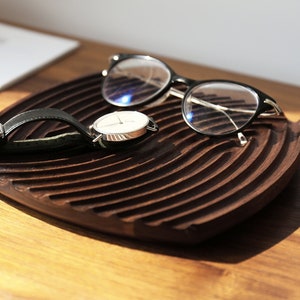 Wavy Wood Board, Handmade Wood Tray, Wood Plate, Curved Wood Tray ...