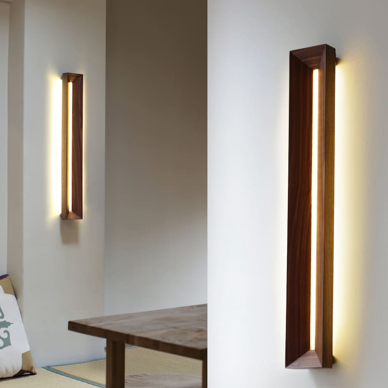 Cylinder Wood Wall Sconce - Etsy