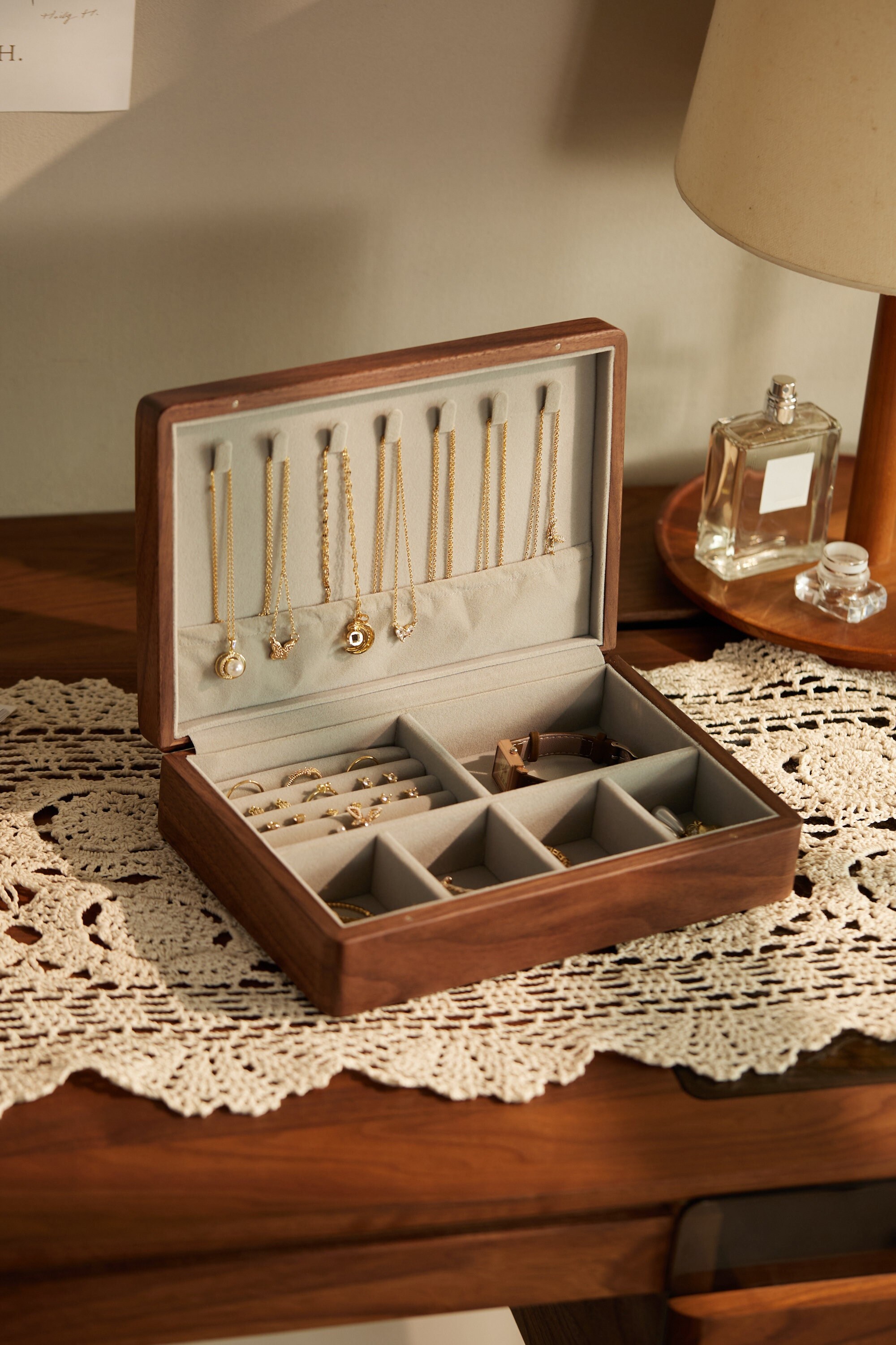 Wooden Jewelry Box Jewelry Organizer Simple Jewelry Box - Etsy UK