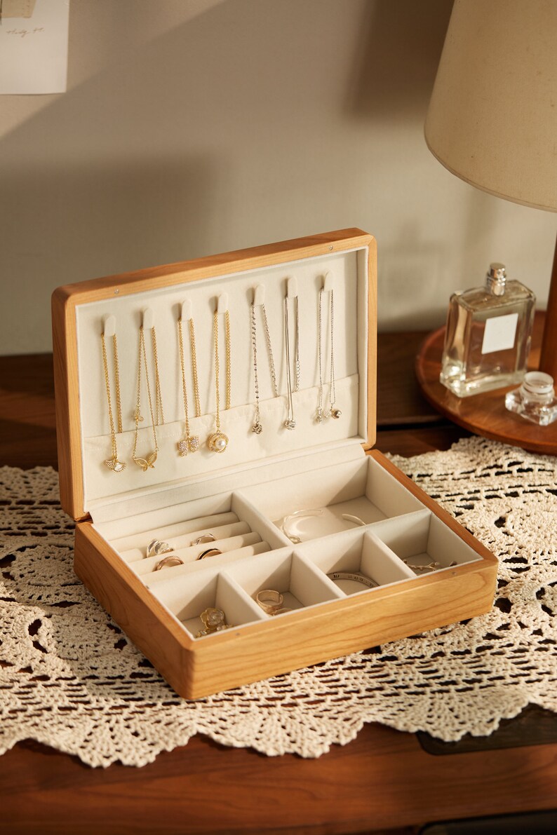 Wooden Jewelry Box Jewelry Organizer Simple Jewelry Box - Etsy UK