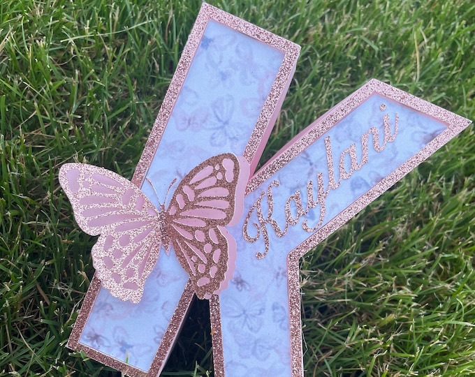 Butterfly Theme 3D Paper Letters Custom Butterfly Decoration - Etsy
