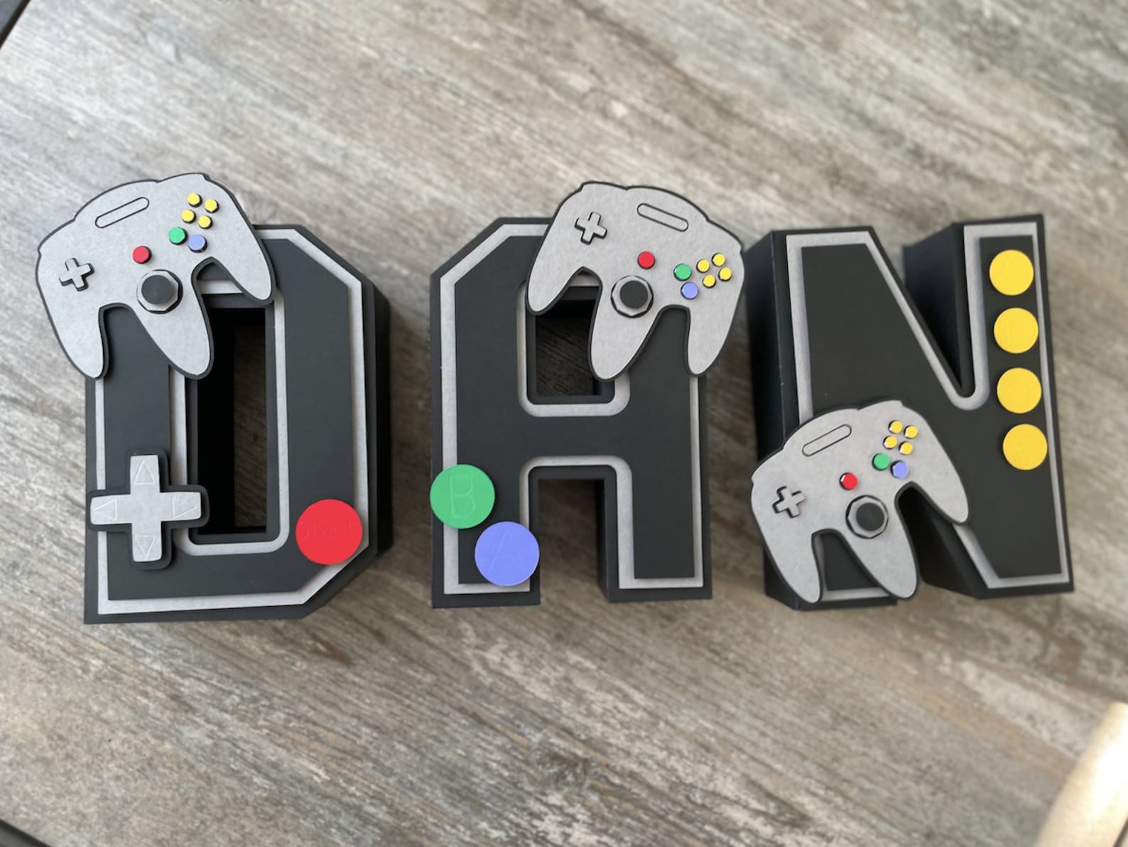 Gamer Theme 3D Paper Letters or Number Custom Gamer Decoration - Etsy