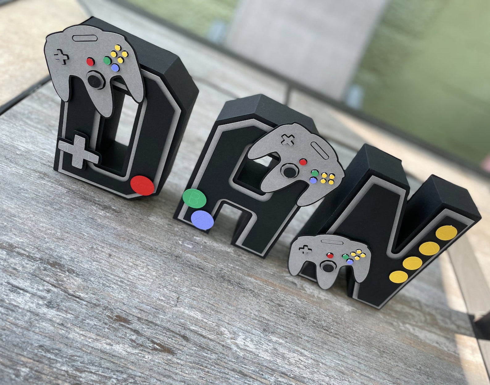 Gamer Theme 3D Paper Letters or Number Custom Gamer Decoration - Etsy