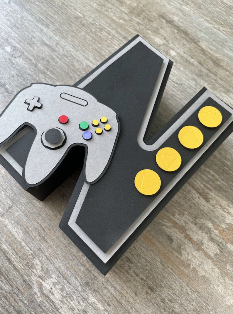 Gamer Theme 3D Paper Letters or Number Custom Gamer Decoration - Etsy