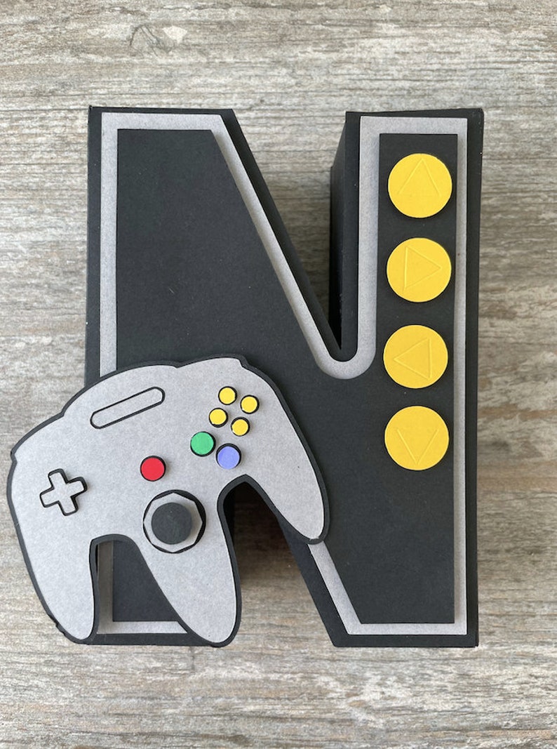 Gamer Theme 3D Paper Letters or Number Custom Gamer Decoration - Etsy