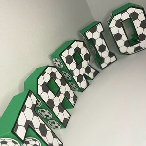 Soccer Theme 3D Paper Letter or Number Custom Soccer Decoration - Etsy