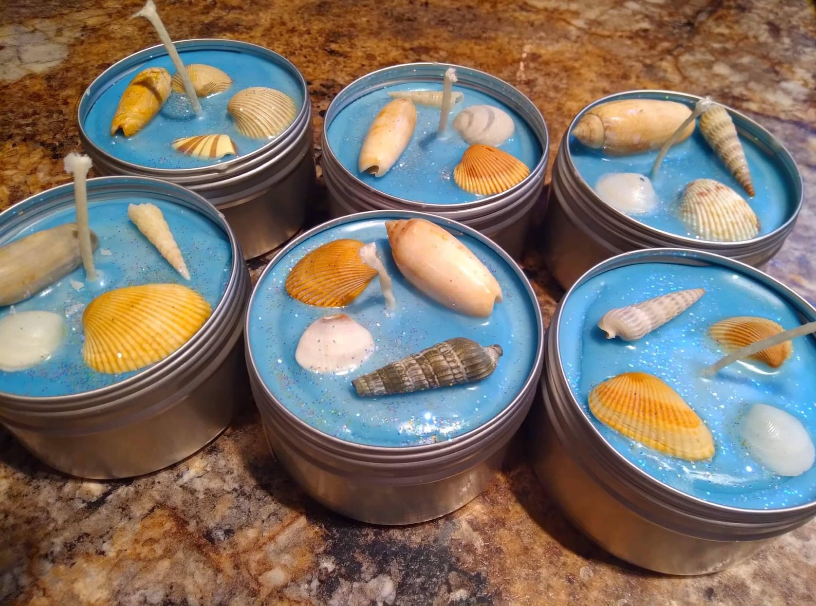 Beach Themed Candles, Beach Candles, Tin Candles, Candles, Handmade ...