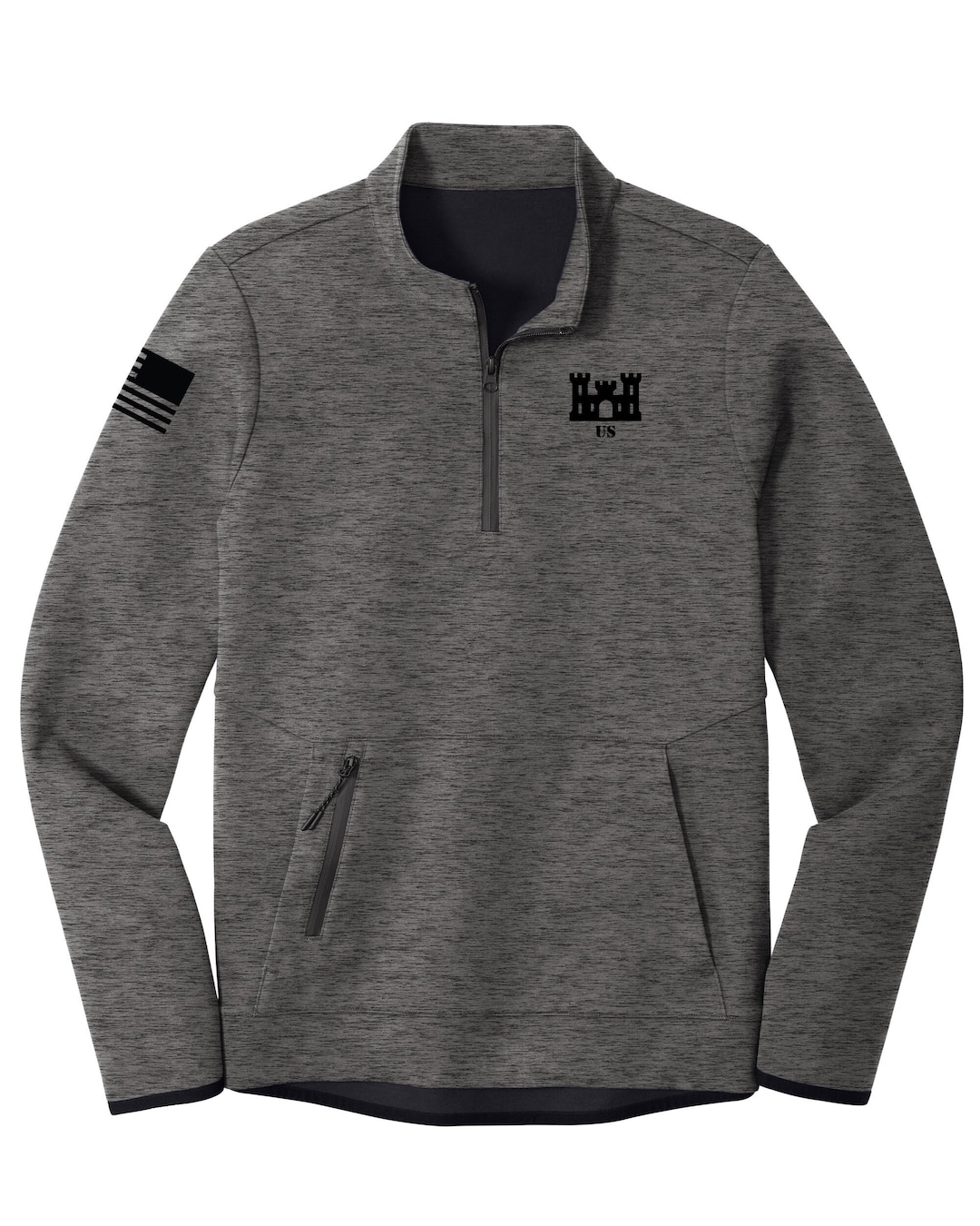 US Army Combat Engineer Quarter Zip Pullover | Military Veteran Gift ...