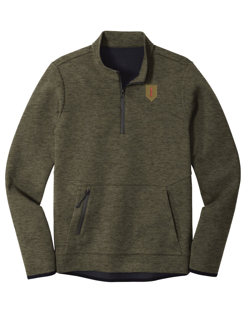 US Army 1st Infantry Division Embroidered Quarter Zip - Etsy