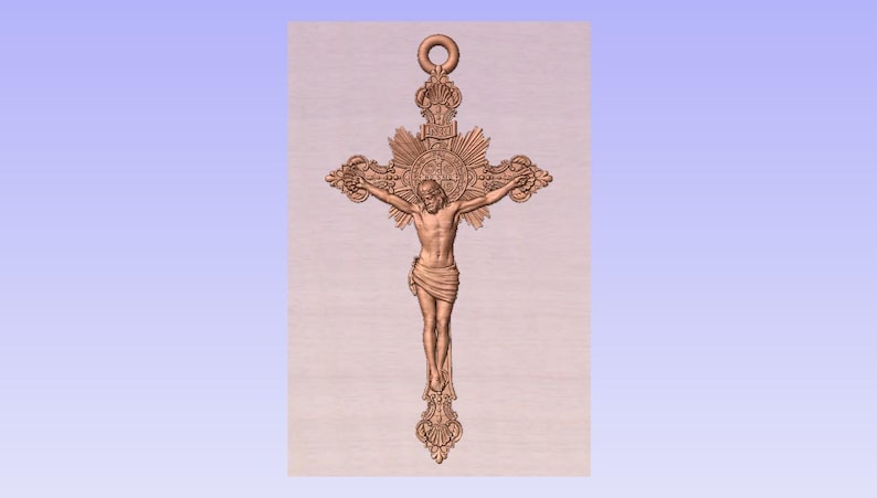 3D Jesus Crucifix STL File: CNC Carving & Printing Model (vectric ...