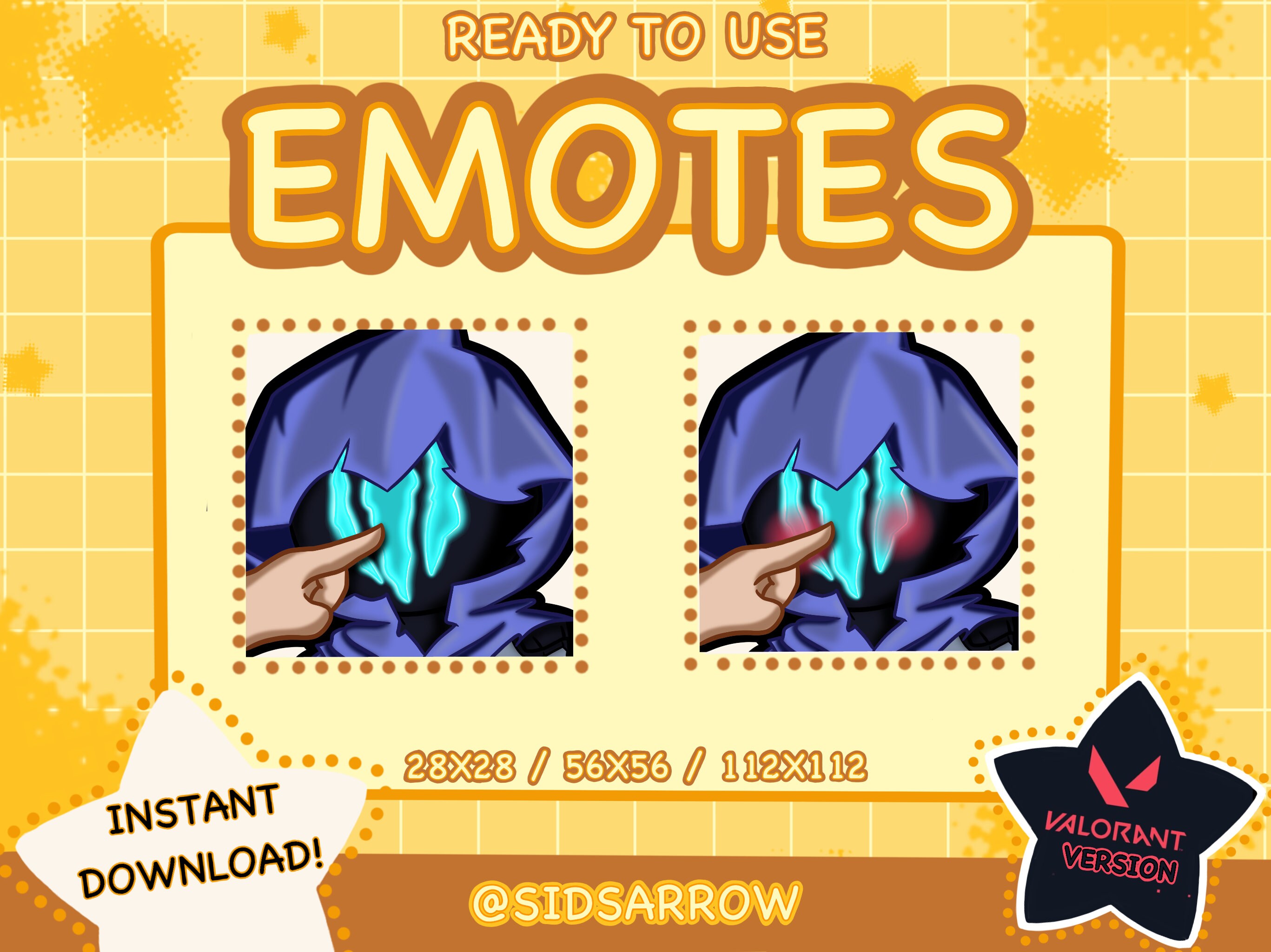 Twitch Emote / Omen Emote Pack (boop) / Valorant Sub Emoji for Streamer ...