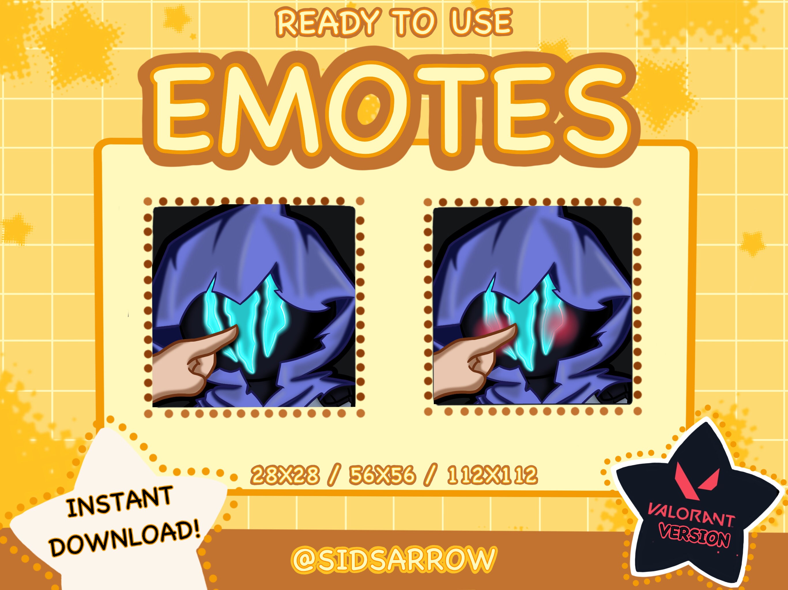 Twitch Emote / Omen Emote Pack (boop) / Valorant Sub Emoji for Streamer ...