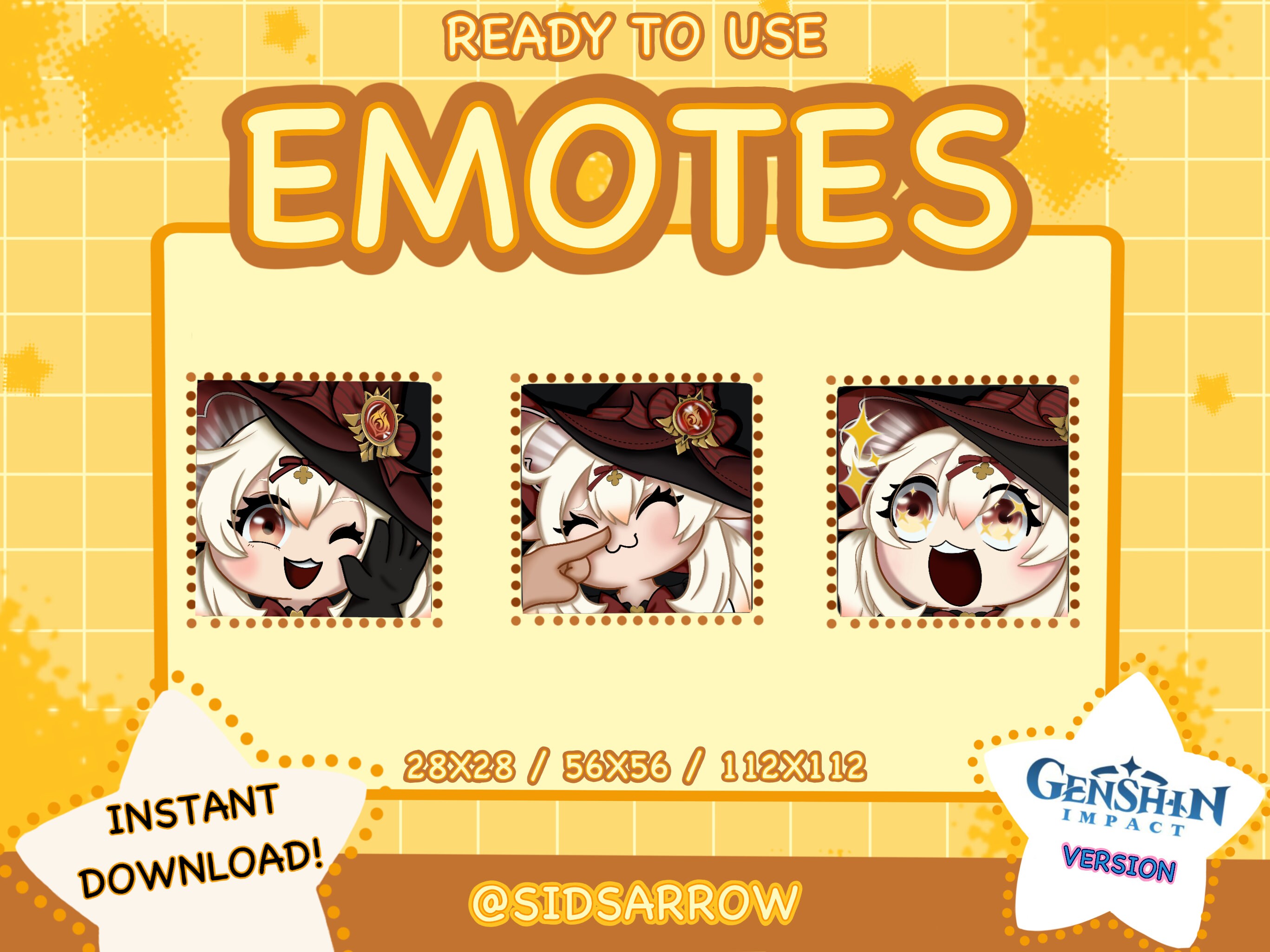 Twitch Emote / Witch Klee Emotes Pack wave, Boop, Pog / Genshin Impact ...