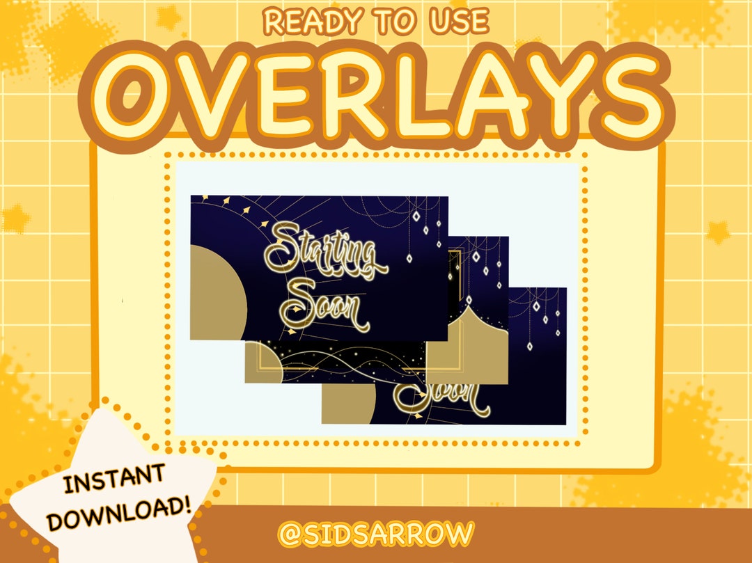Navy Mystic Celestial Stream Overlay Set for Twitch / Elegant / Magic ...