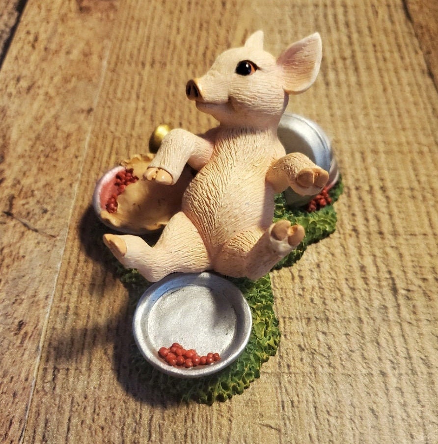 Vintage 2001 Hamilton Collection Pig From the Farm Livin - Etsy UK