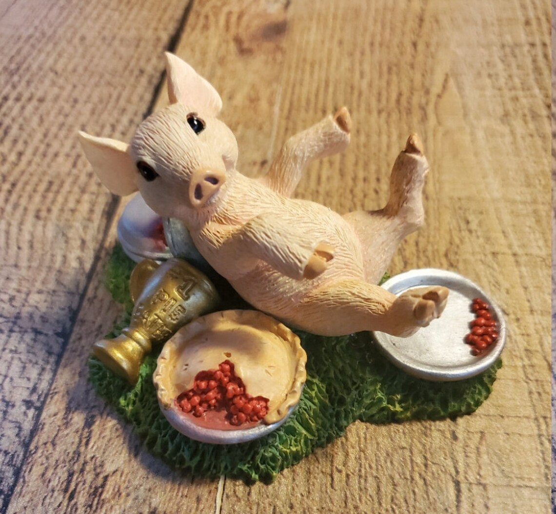 Vintage 2001 Hamilton Collection Pig From the Farm Livin - Etsy