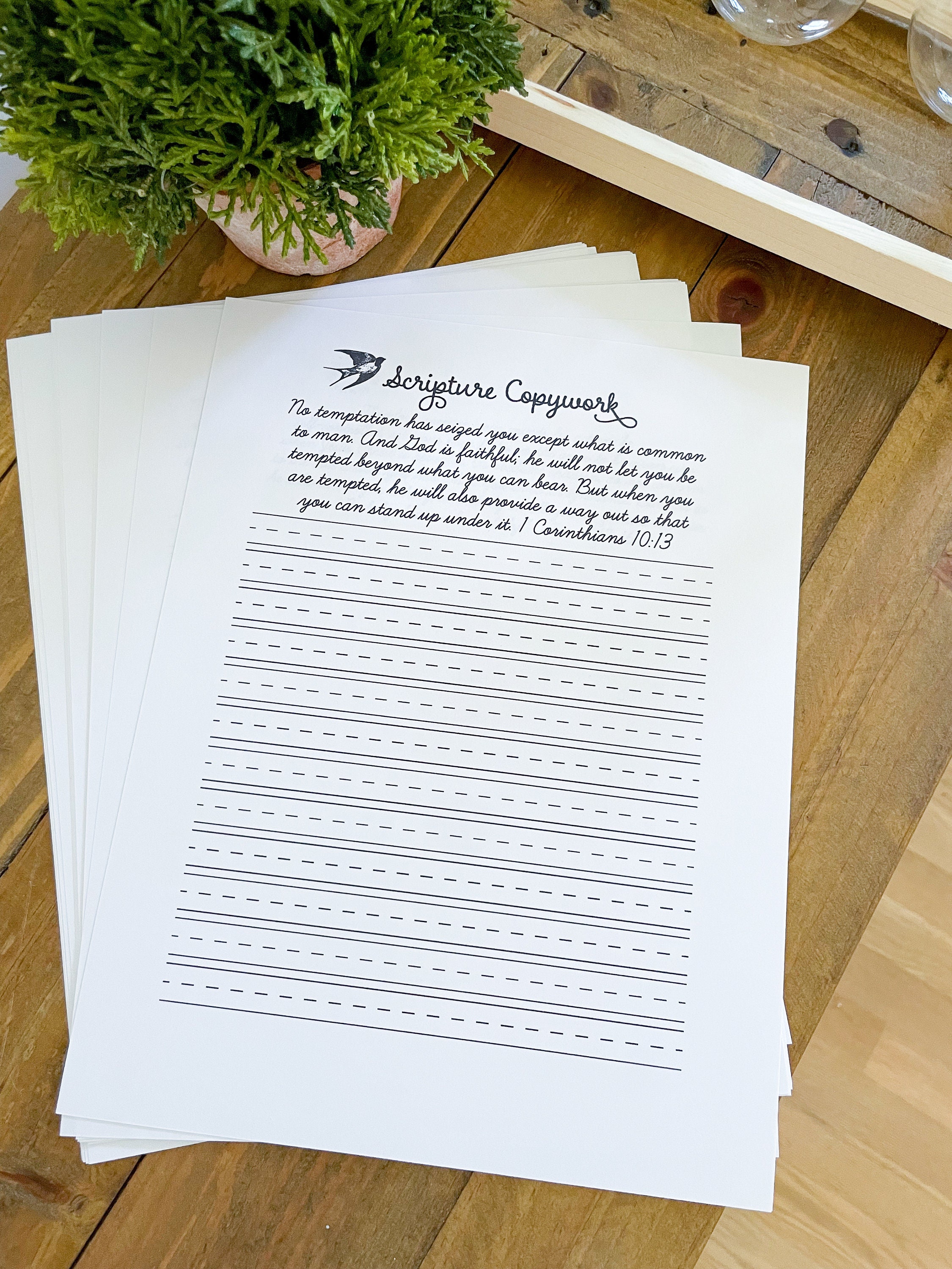 Scripture Cursive Copywork, Homeschool Scripture Writing | PRINTABLE - Etsy
